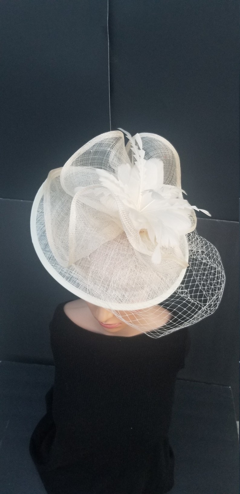 Ivory Kentucky Derby Fascinator Wedding Hat Kentucky Derby - Etsy