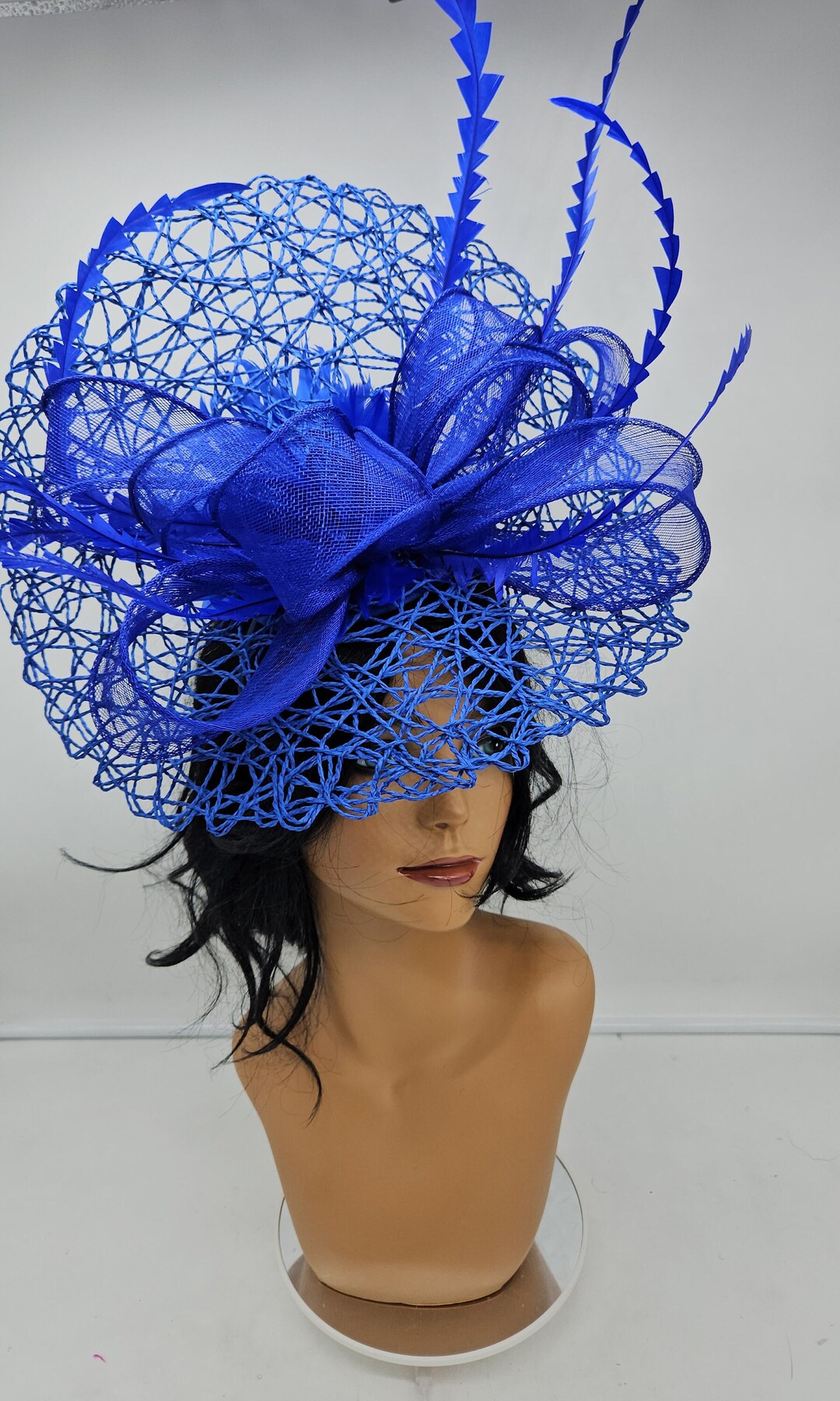 Royal Blue Kentucky Derby Fascinator - Race Hat, Church Hat, Fancy Hat ...