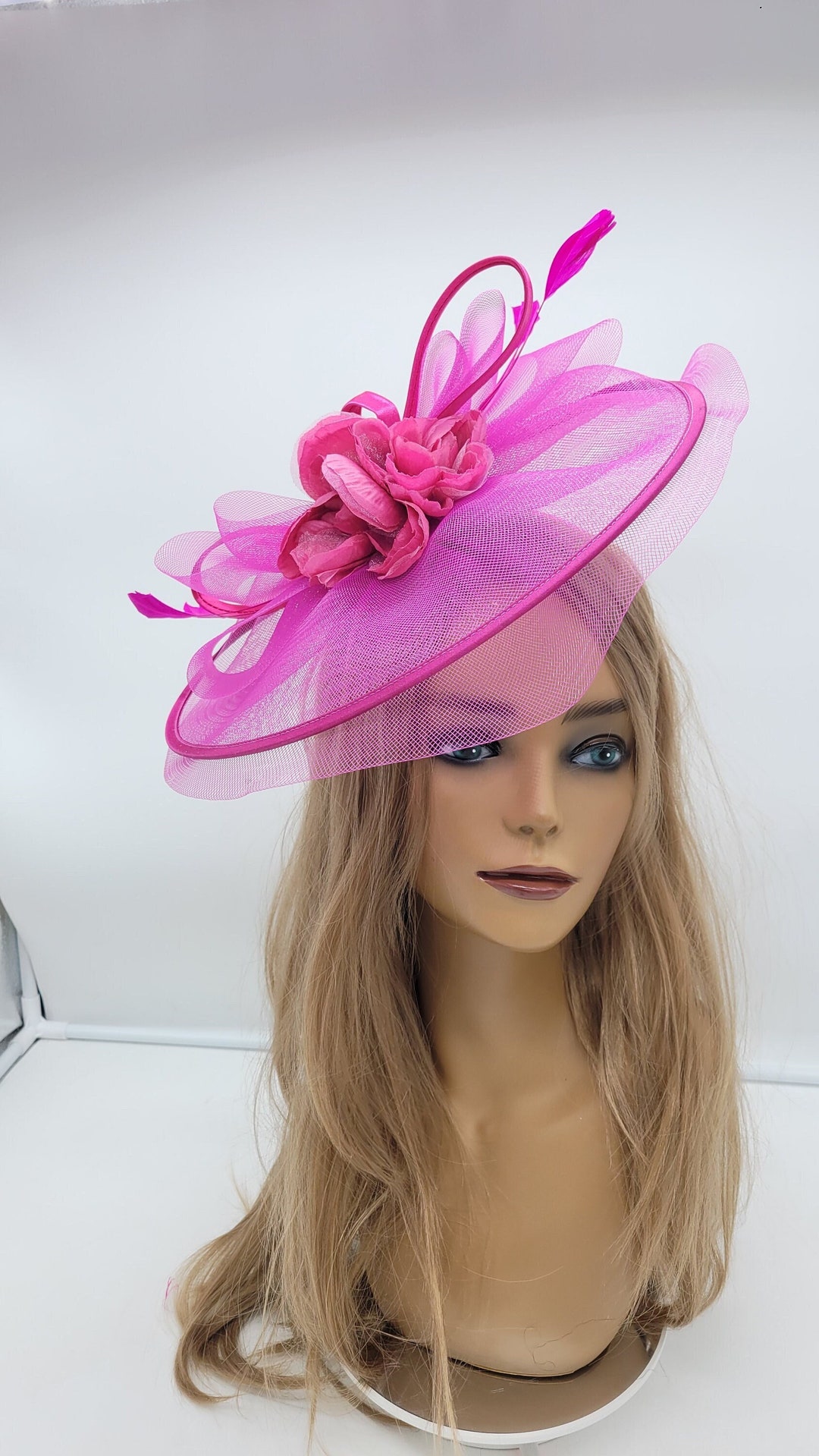 Fuschia Fascinator Hat: Kentucky Derby, Tea Party, Wedding - Etsy