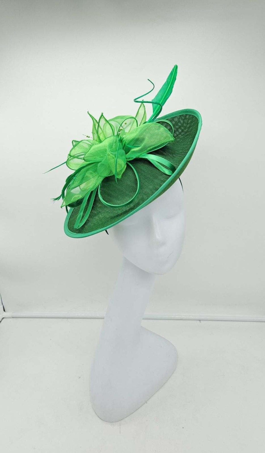 Green Kentucky Derby Hat, Green Fascinator, Kelly Green Hat, Race Hats ...