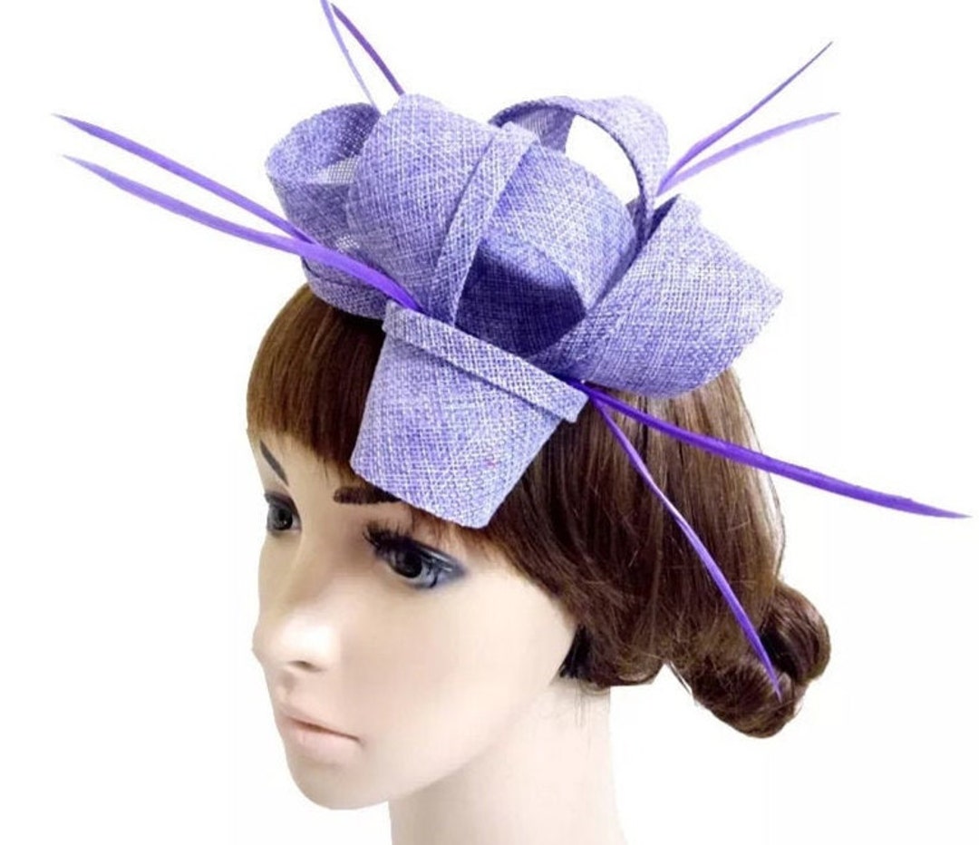 Lavender Fascinator Hat -lilac Wedding Hat, Kentucky Derby Hat, Race ...