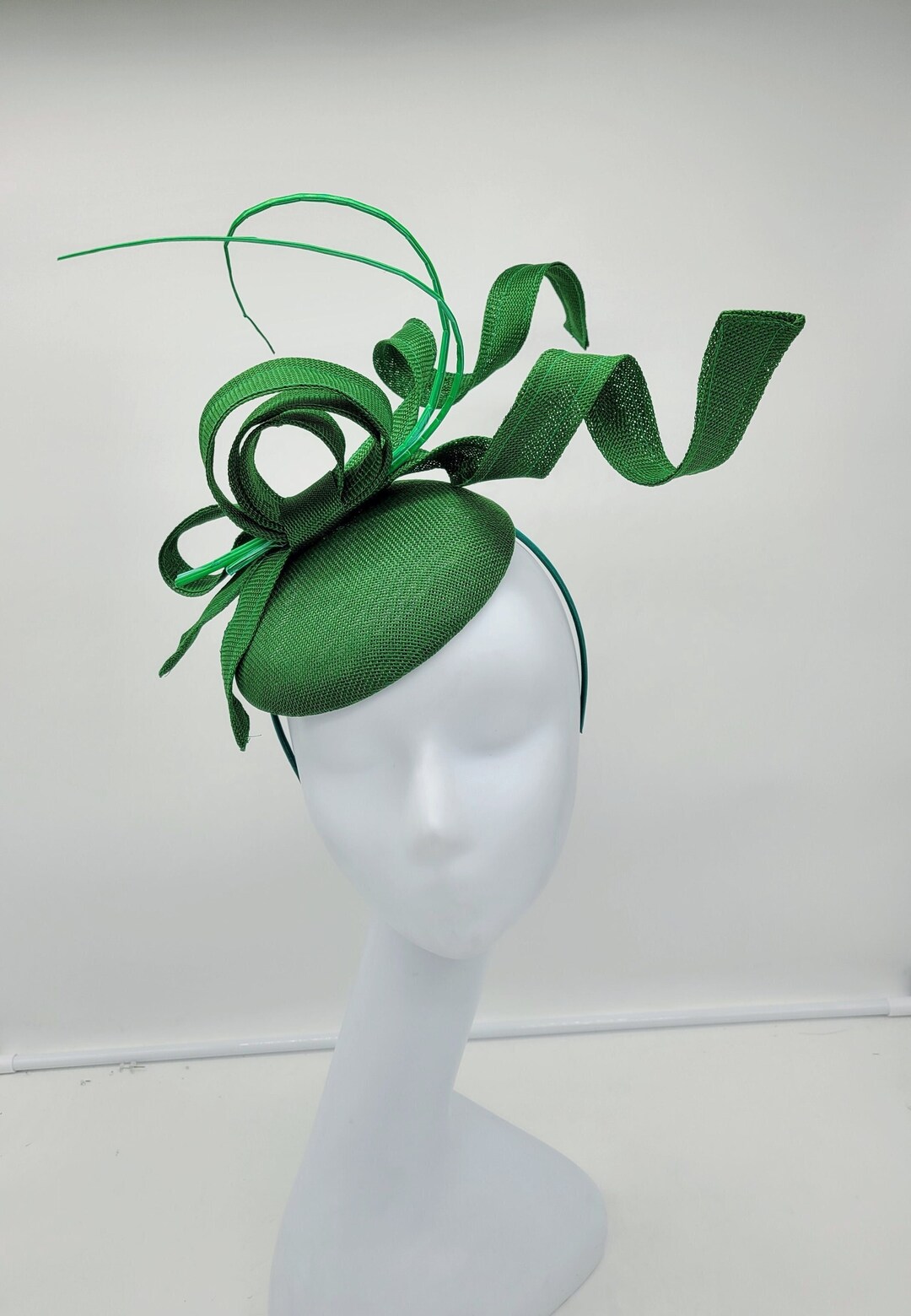 Green Kentucky Derby Fascinator Hat, Green Fascinator, Kelly Green Hat ...