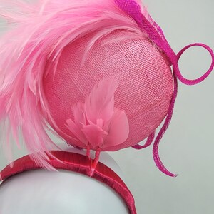 Pink and Hot Pink Fascinator Hat - Wedding Hat, Kentucky Derby Hat ...