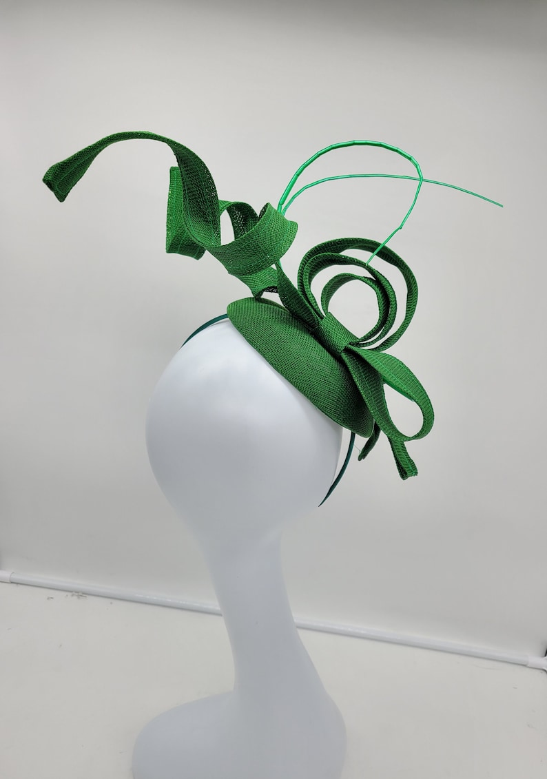 Green Kentucky Derby Fascinator Hat Green Fascinator Kelly - Etsy