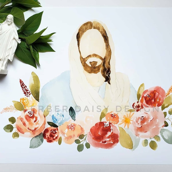 Jesus Faceless Watercolor - Etsy