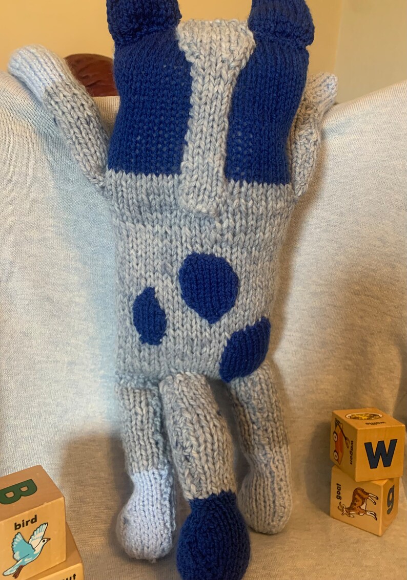 Bluey Dog Knitted Soft Toy - Etsy
