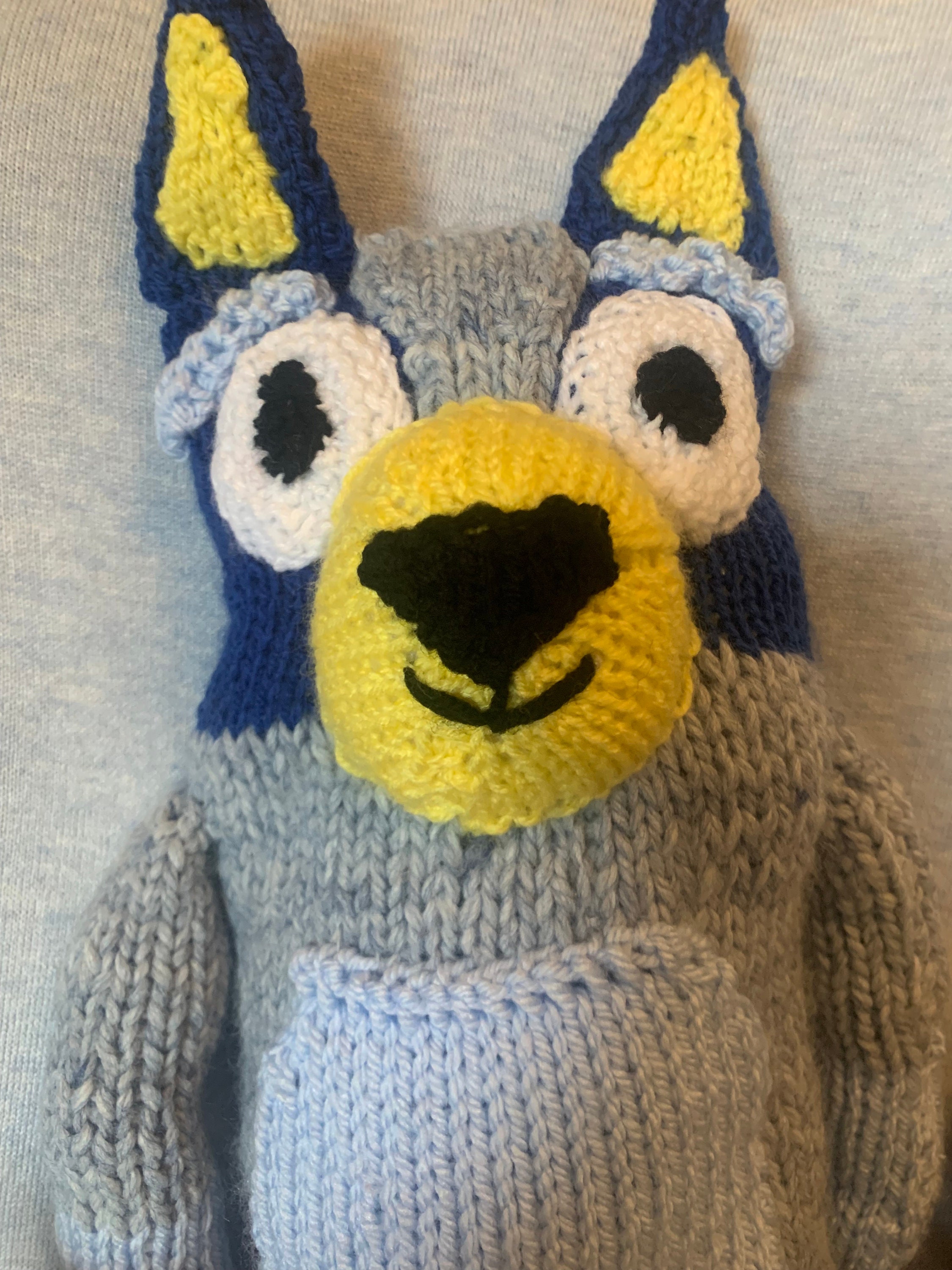 Bluey Dog Knitted Soft Toy - Etsy