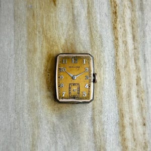 1941 Hamilton Myron Coral Gold Wrist Watch, 10K Gold-filed Case, 980 ...