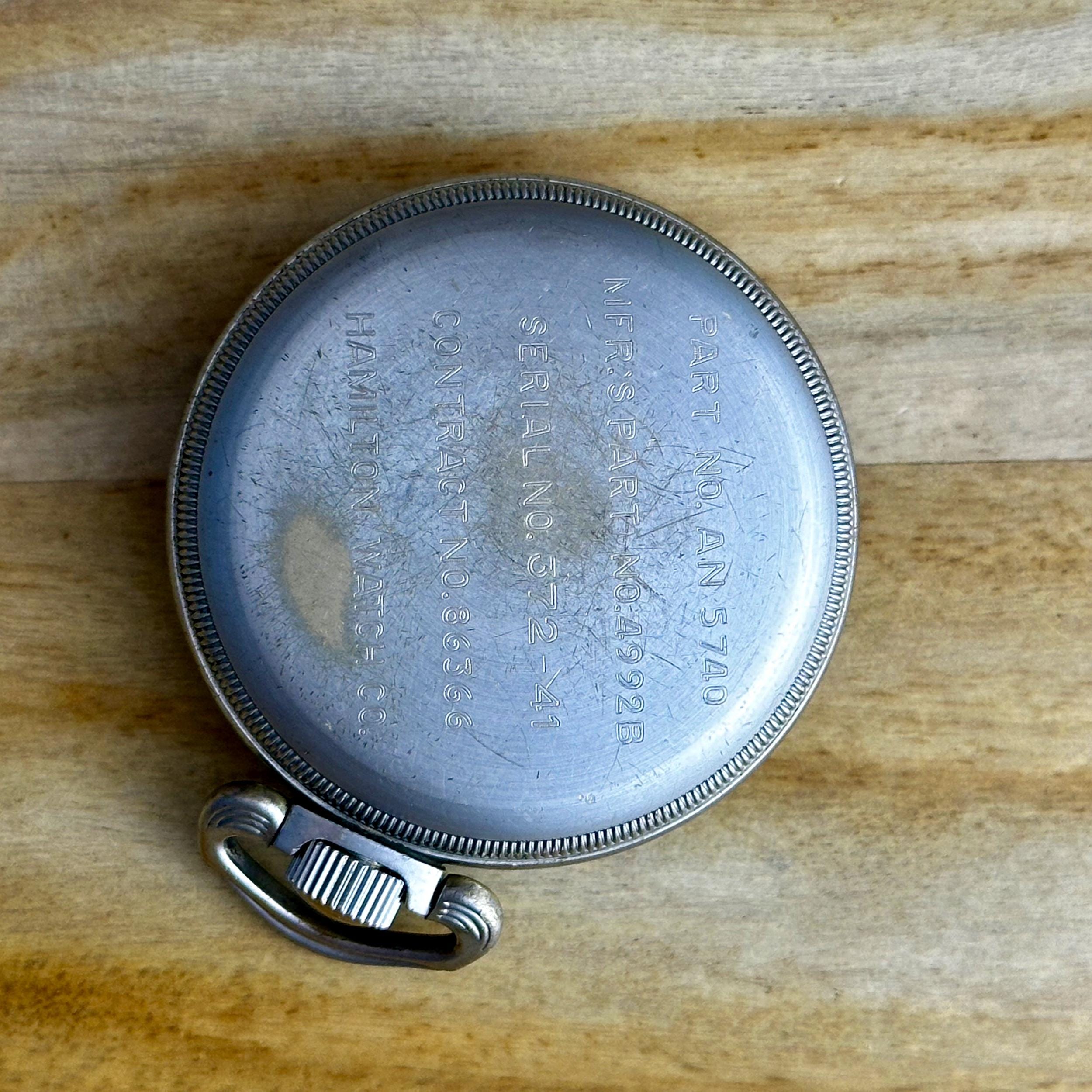 1944 Hamilton GCT 4992B 22j WWII Military Navigation Pocket Watch 16s ...