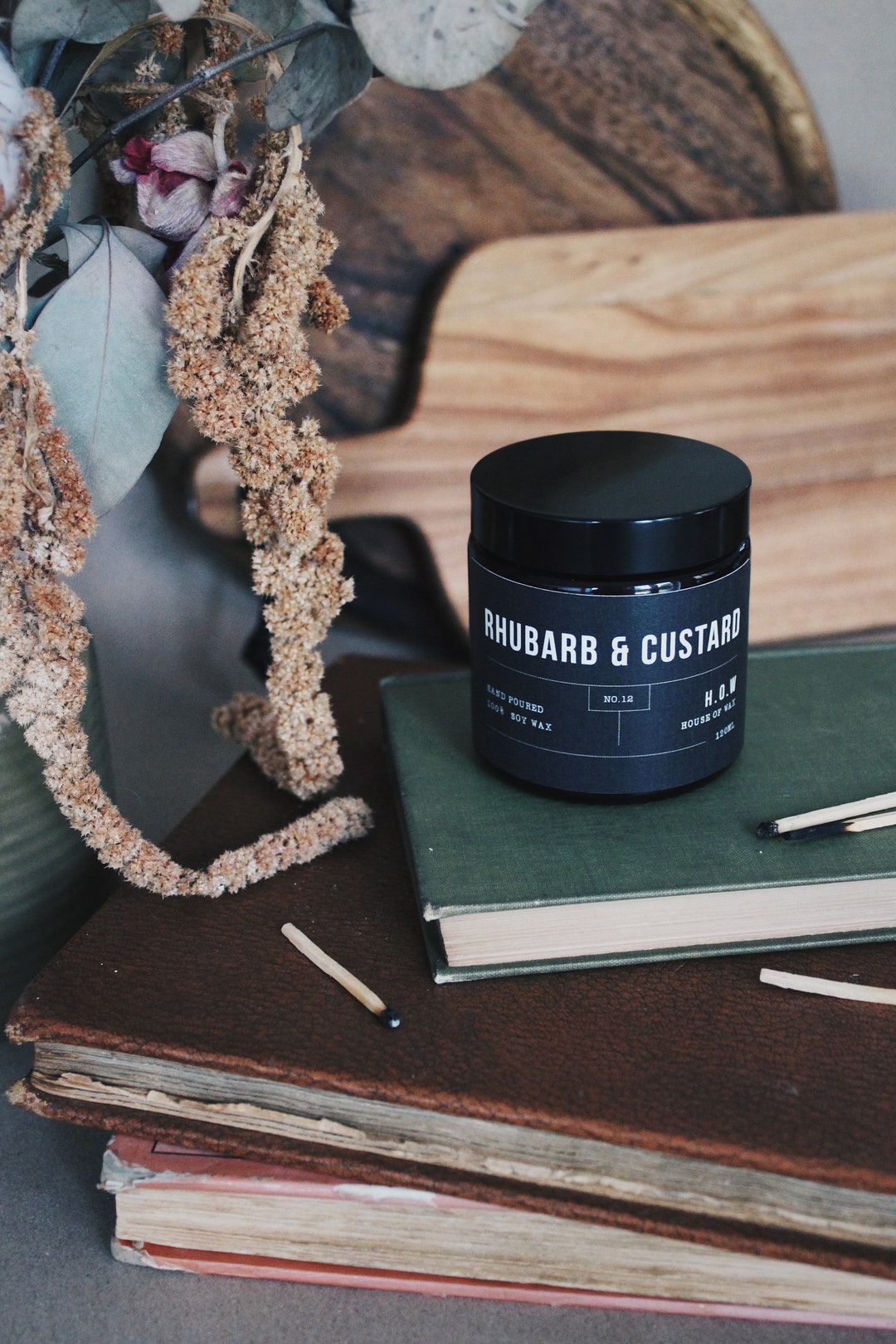 Rhubarb and Custard Candle - Soy Candle - Natural Soy Wax Candles - Eco ...