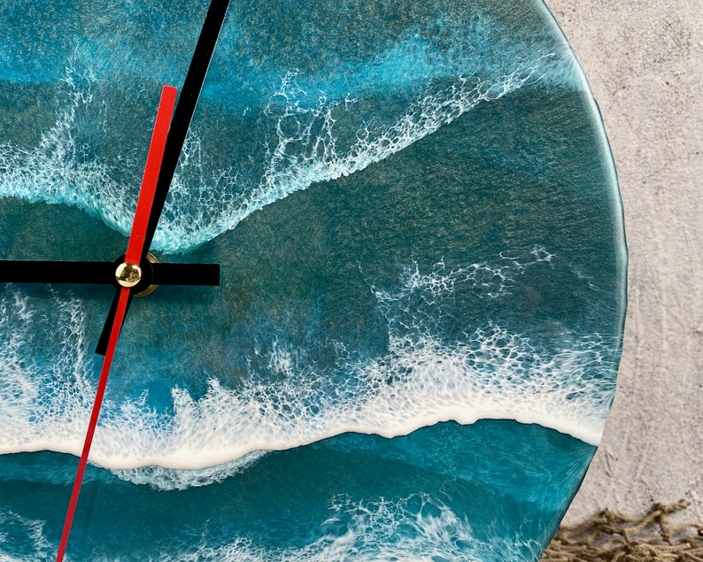 Black Sand Beach Wall Clock Tropical Ocean Beach Art - Etsy