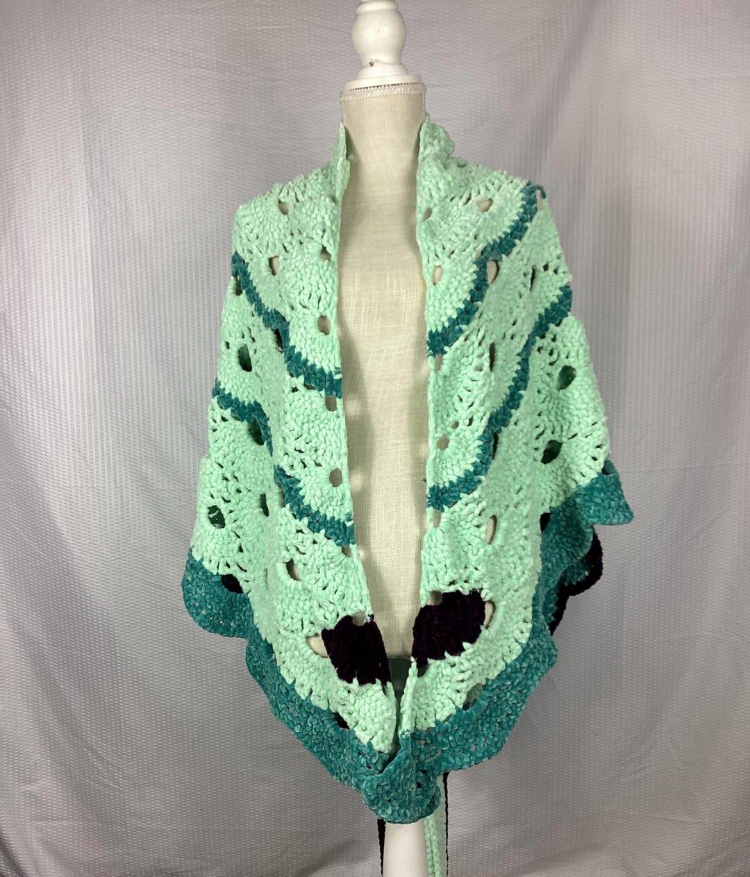 The Luna Moth Chenille Shawl - Etsy