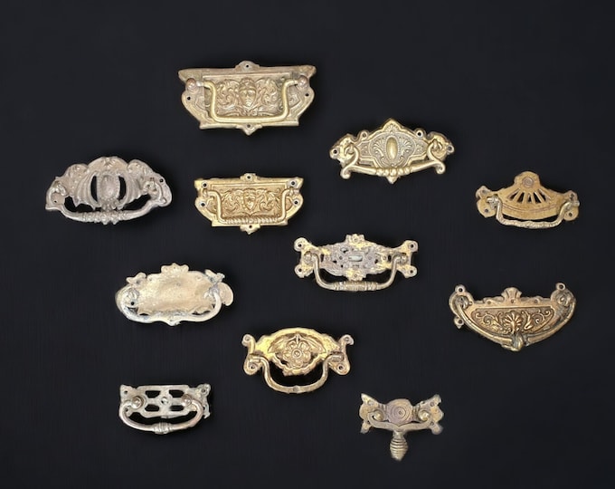 Antique & Vintage Reclaimed Drawer Pulls, Brass Drawer Handles, Art ...