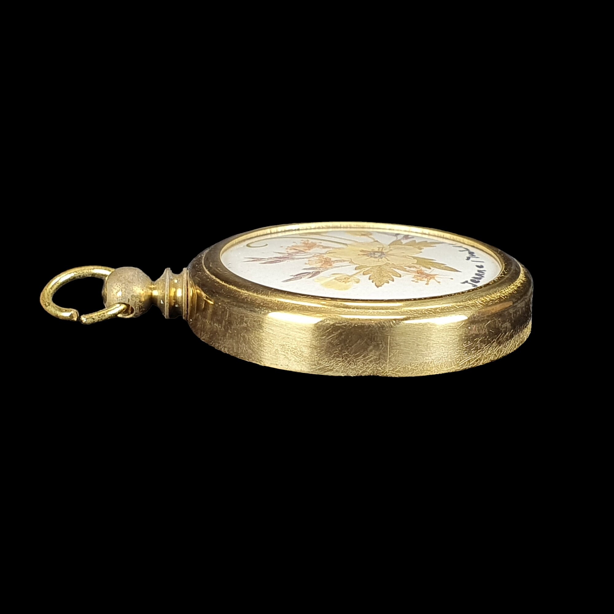 Vintage Jeanne Marshall Handmade Keychain Keyring Real Pressed Flowers ...