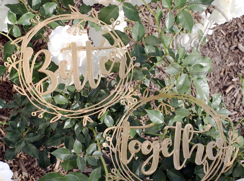 Better Together Chair Signs, 12in. Vintage-sketch Wedding Reception ...