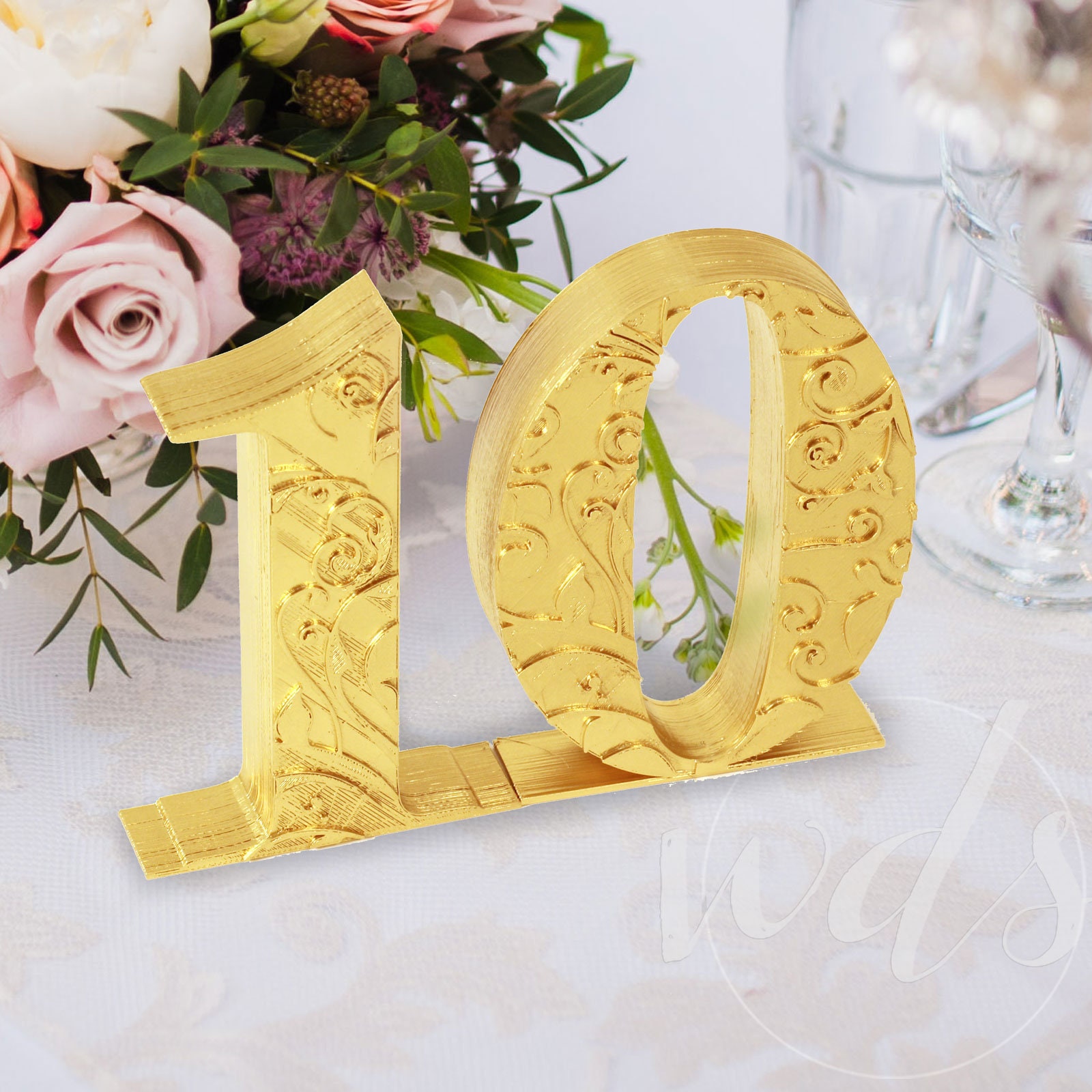 5 Floral Table Numbers Wedding Decor Elegant Floral - Etsy