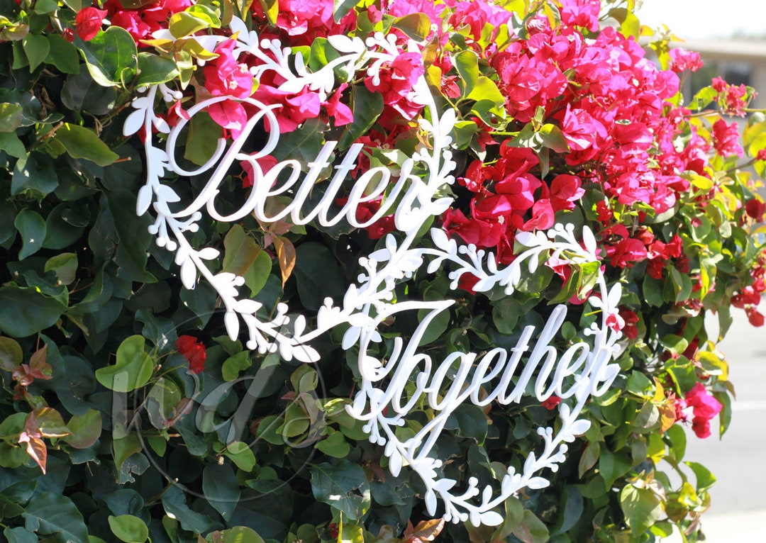 Better Together Heart Signs, 12in. Chair Sign Centerpiece Wedding ...