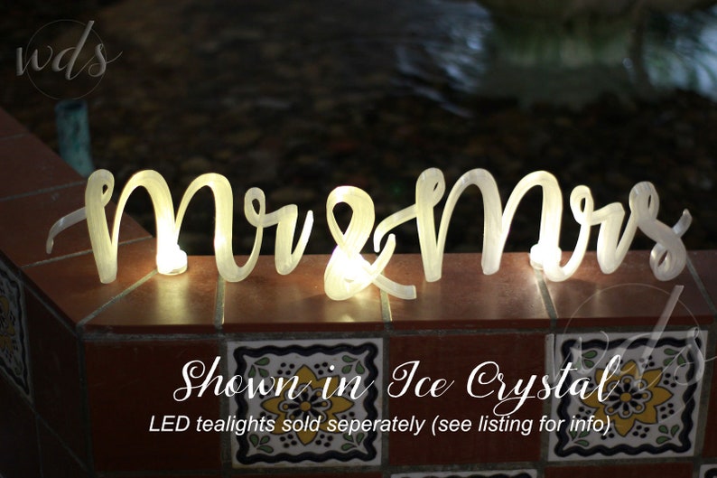 Dr and Mrs Sign 5in. Vintage Script Sweetheart Table Decor | Etsy