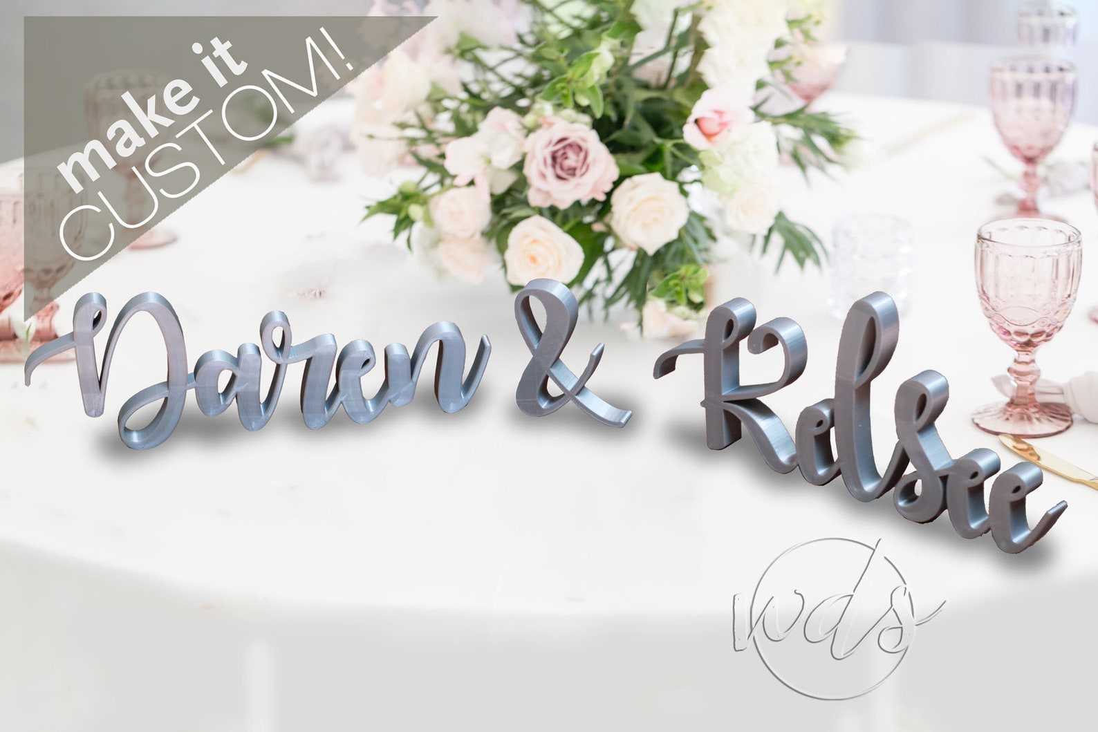 Custom Sweetheart Table Sign, 5in. Head Table Sign, Wedding Decor ...