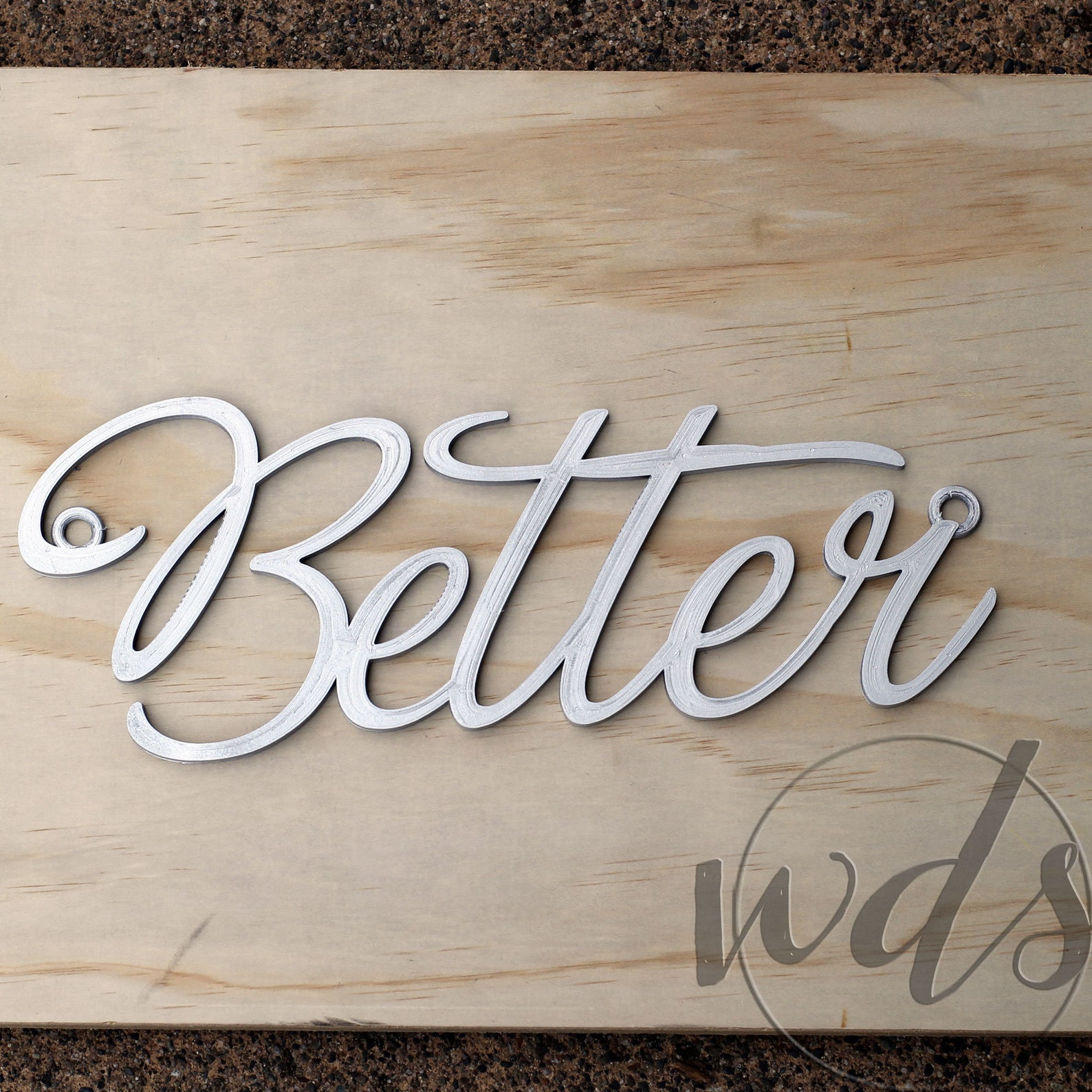 Better Together Chair Signs 6in. Silver Script Wedding - Etsy