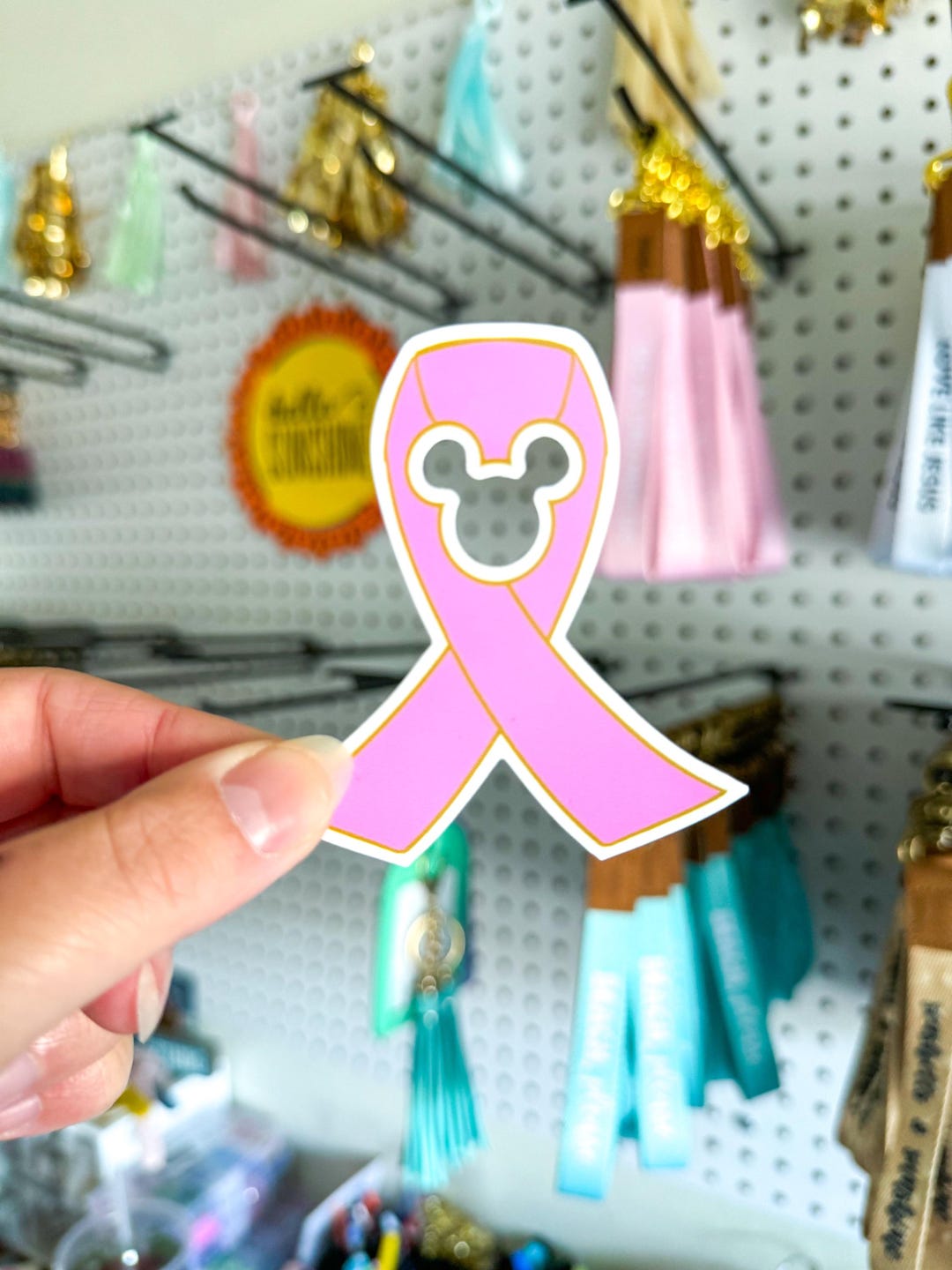 Make It Pink Ribbon Sticker | Vinyl Die Cut Sticker | Cancer Awareness ...
