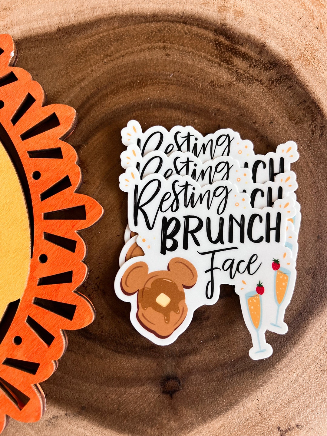 Resting Brunch Face Sticker Decal Vinyl Laptop or Tumbler - Etsy