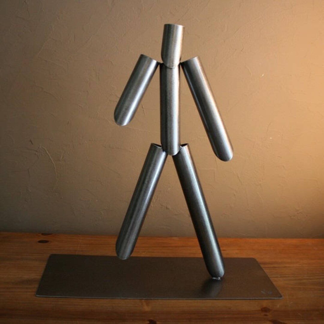 Brushed Metal Sculpture Bonhomme Design - Contemporary Art - French Art ...