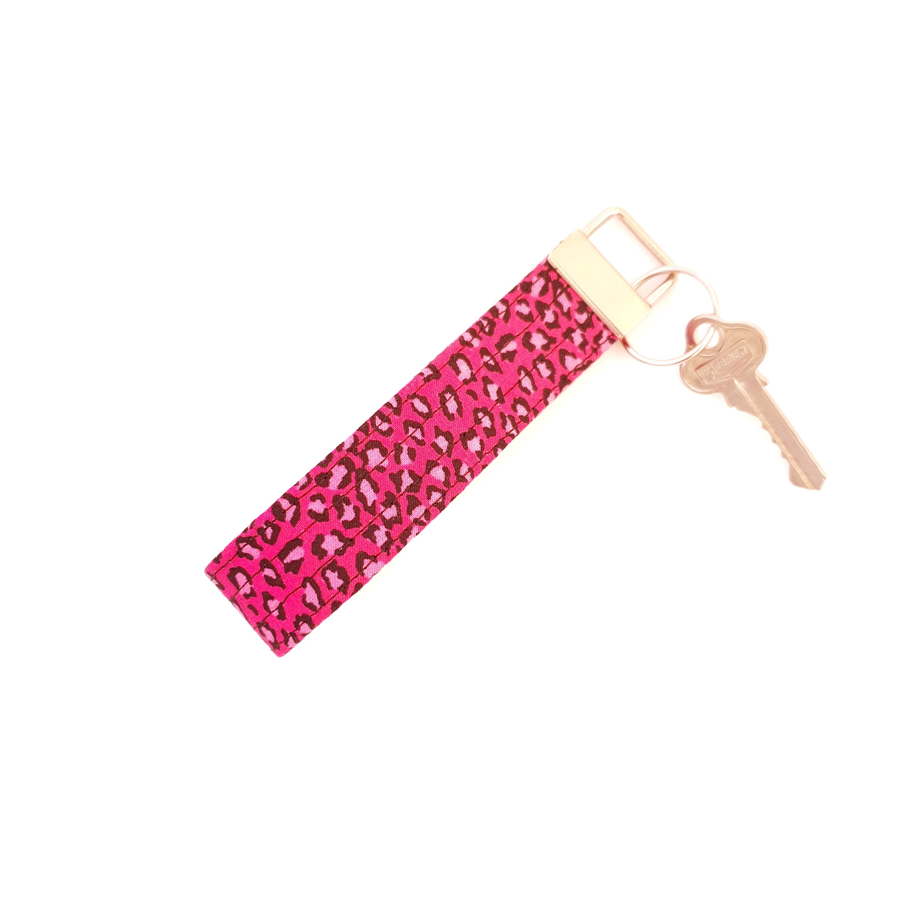 Leopard Keychain Fabric Wristlet Key Fob Coworker Gift Usb | Etsy