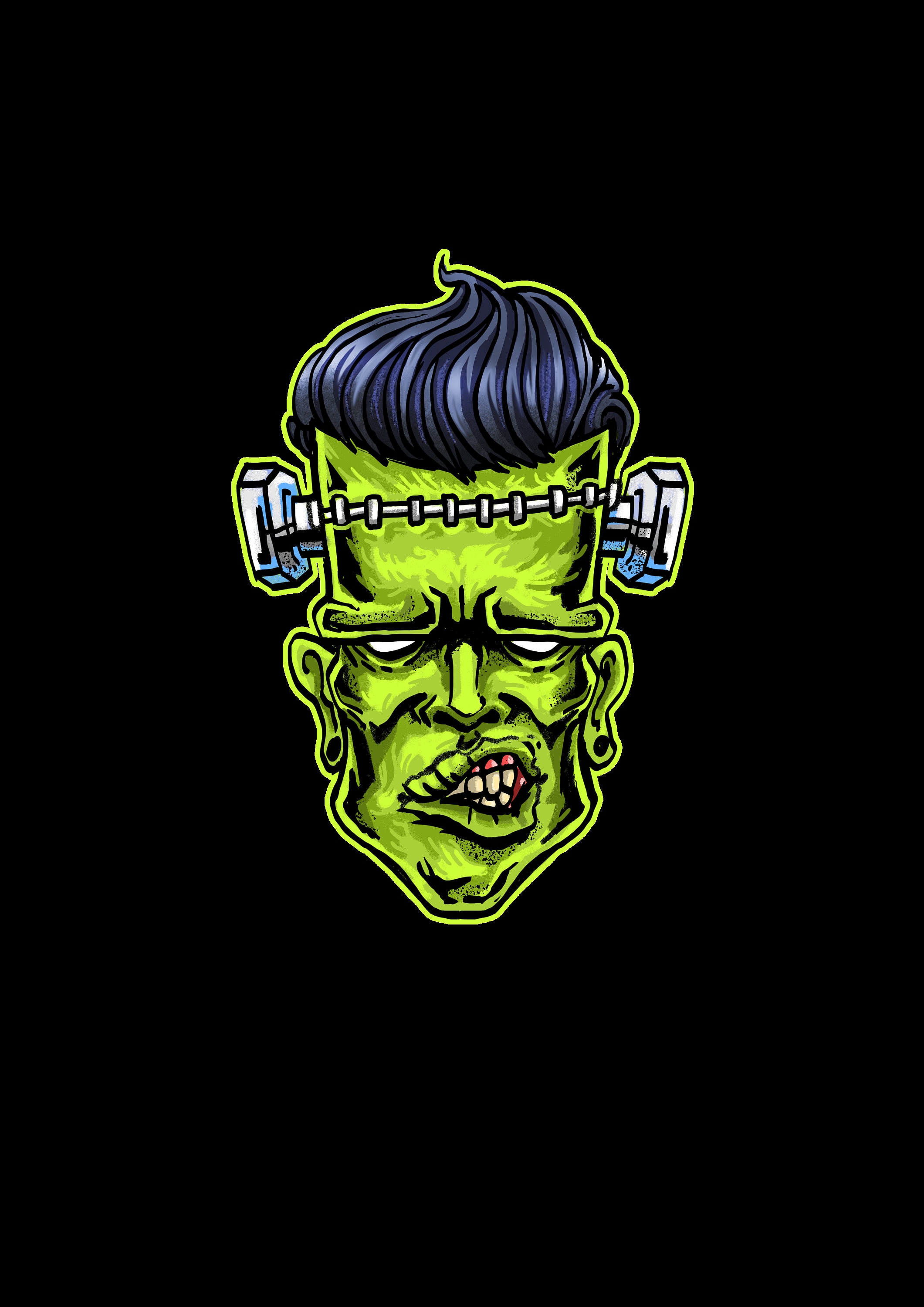Frankenstein Vinyl Decal - Etsy