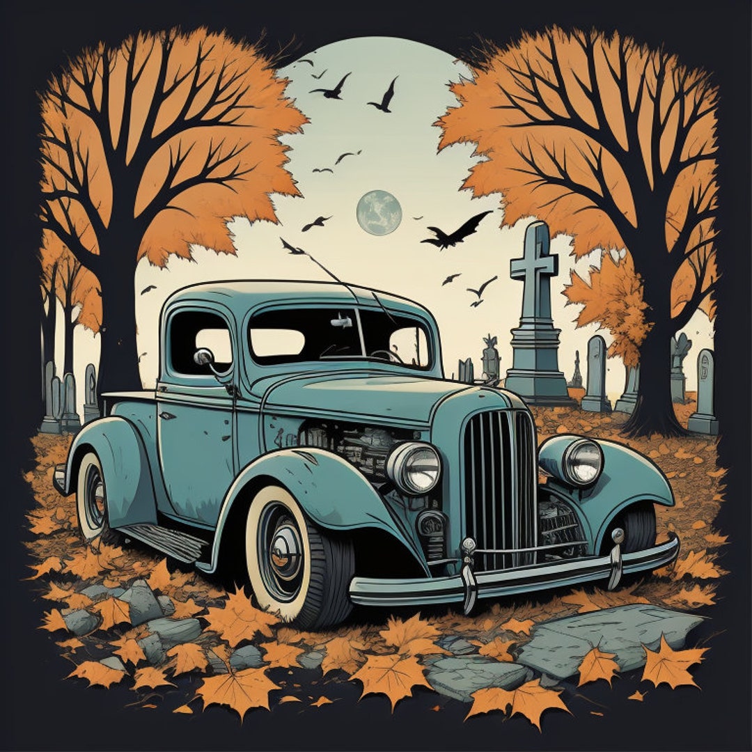 Rat Rod Cemetery Decal - Etsy