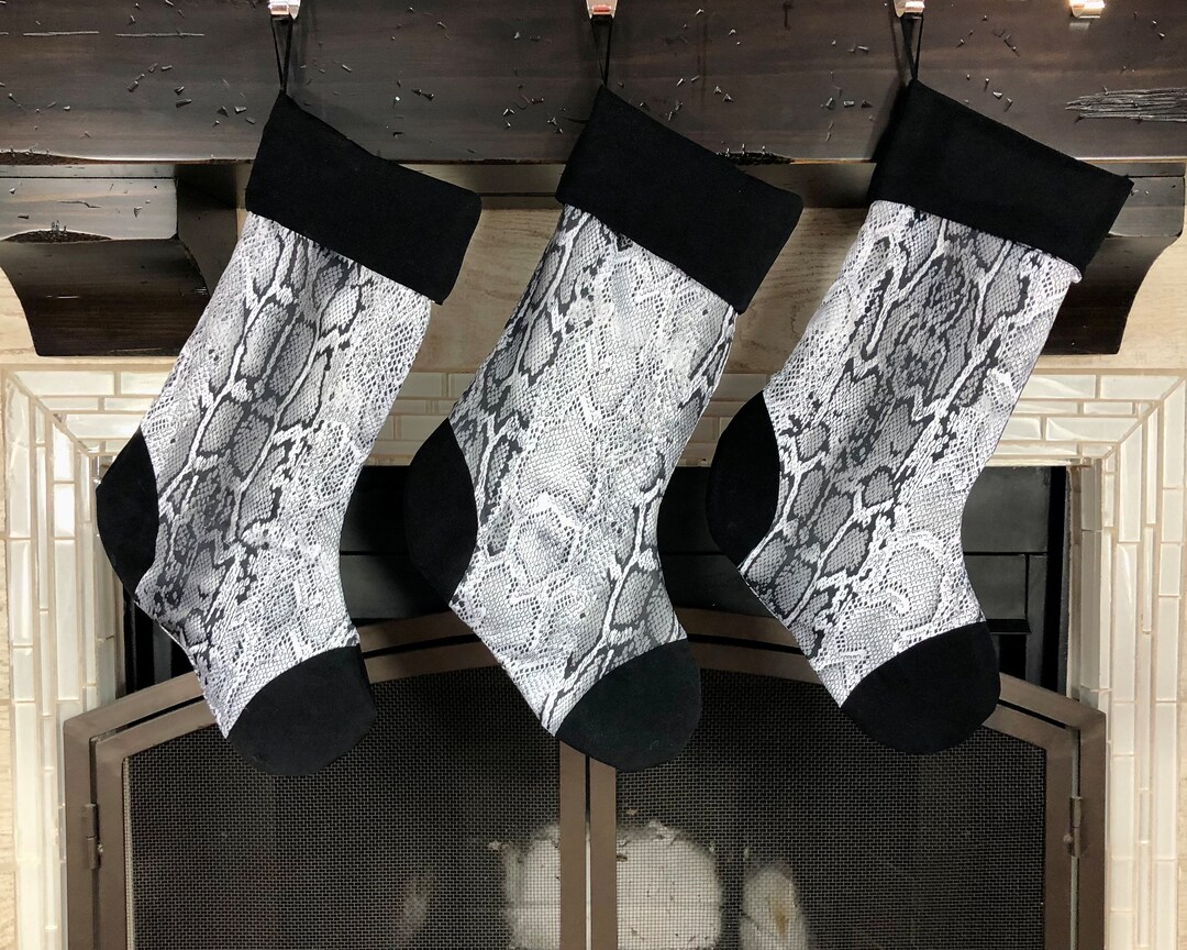 Snake Skin Stockings /animal Print Christmas Stockings - Etsy