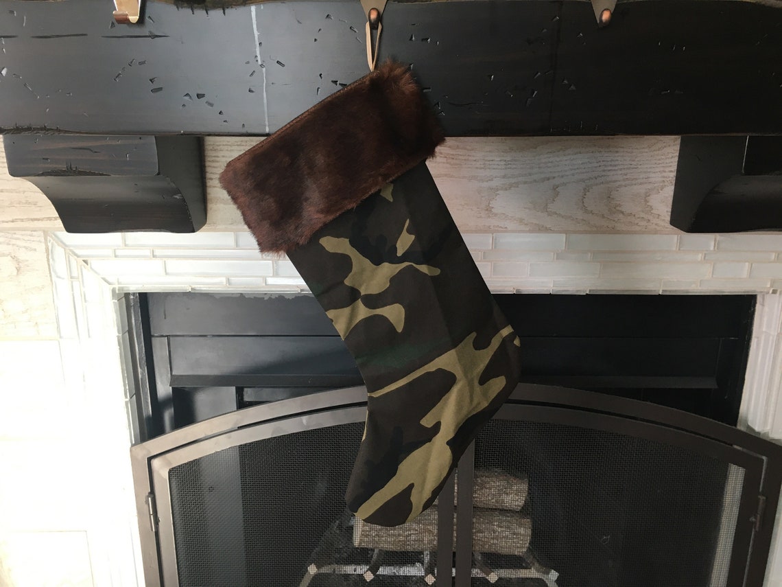 Camouflage and Fur Stockings /hunting Cabin Stockings/ Country - Etsy