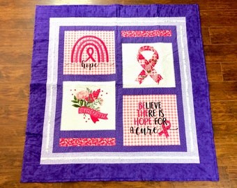Breast Cancer Pink Ribbon Blanket - Etsy