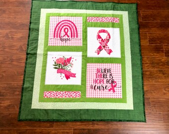 Pink Ribbon Lap Quilt - Etsy