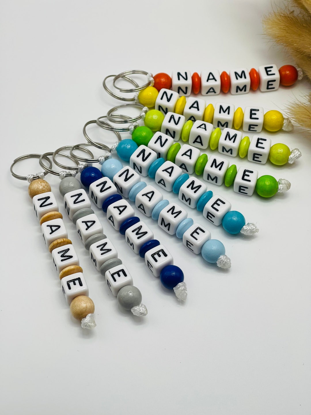 Keychain With Name, Many Colors, Name Tag, School Enrollment ...