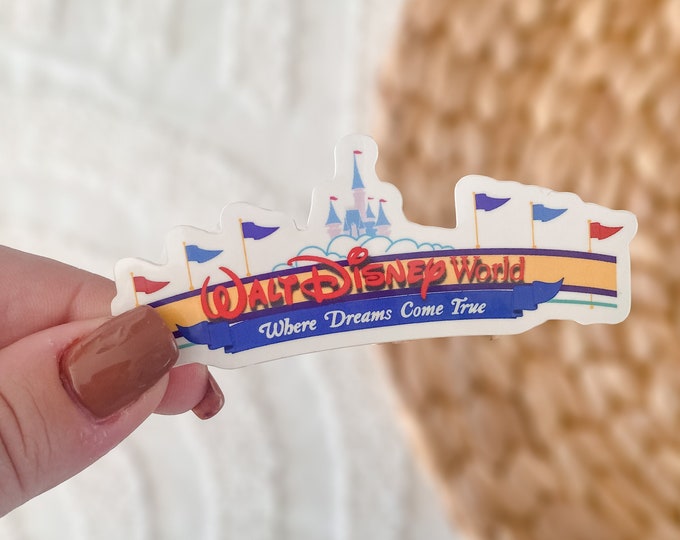Waterproof Wdw Entrance Sticker Disneyworld Entrance Sign Sticker ...