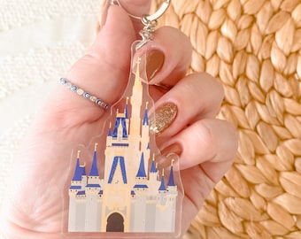 Disneyworld Magic Kingdom Castle Acrylic Double Sided Keychain - Etsy