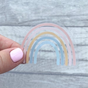 Transparent Pastel Rainbow Vinyl Waterproof Sticker Laptop Sticker Car ...