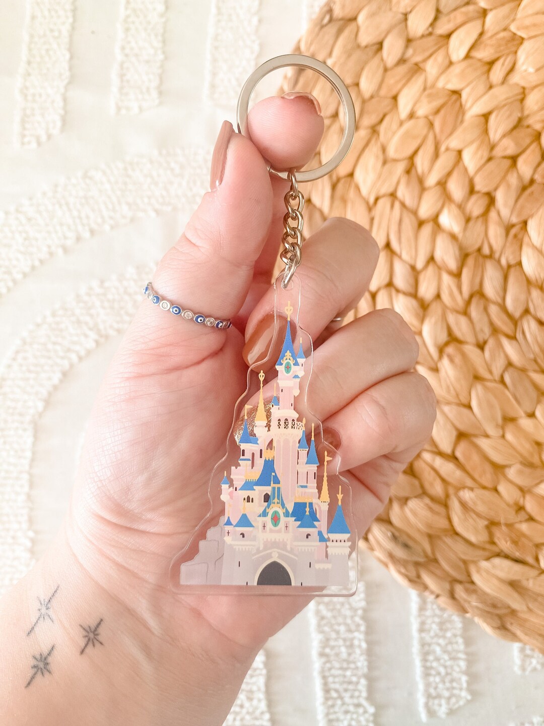 Disneyland Paris Castle Double Sided Acrylic Keychain 3in - Etsy