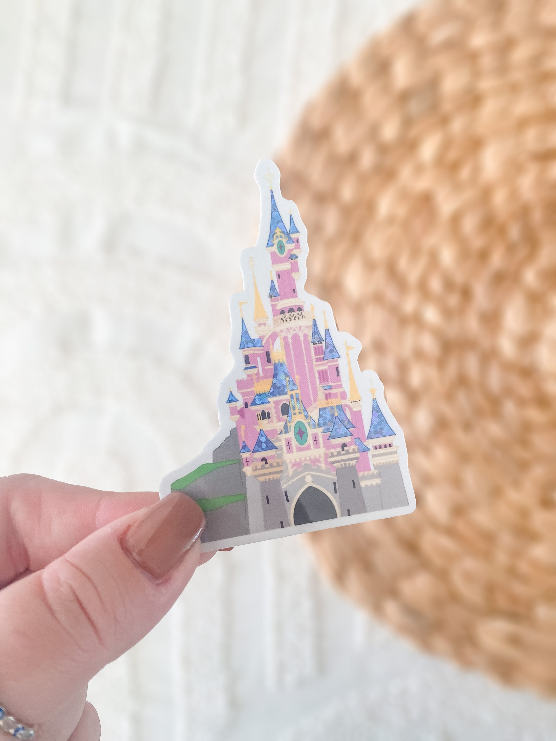 Disneyland Paris Castle Glitter Vinyl Sticker Waterproof - Etsy