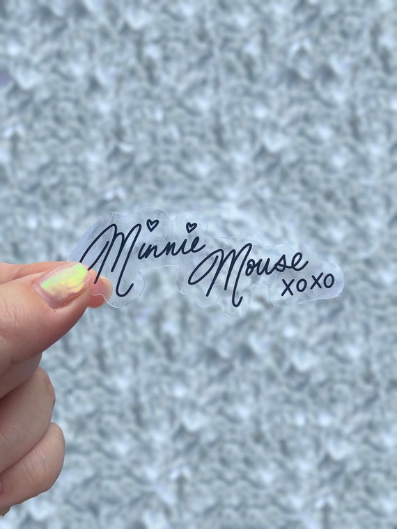 Minnie Mouse Autograph Disney Transparent Vinyl Waterproof - Etsy