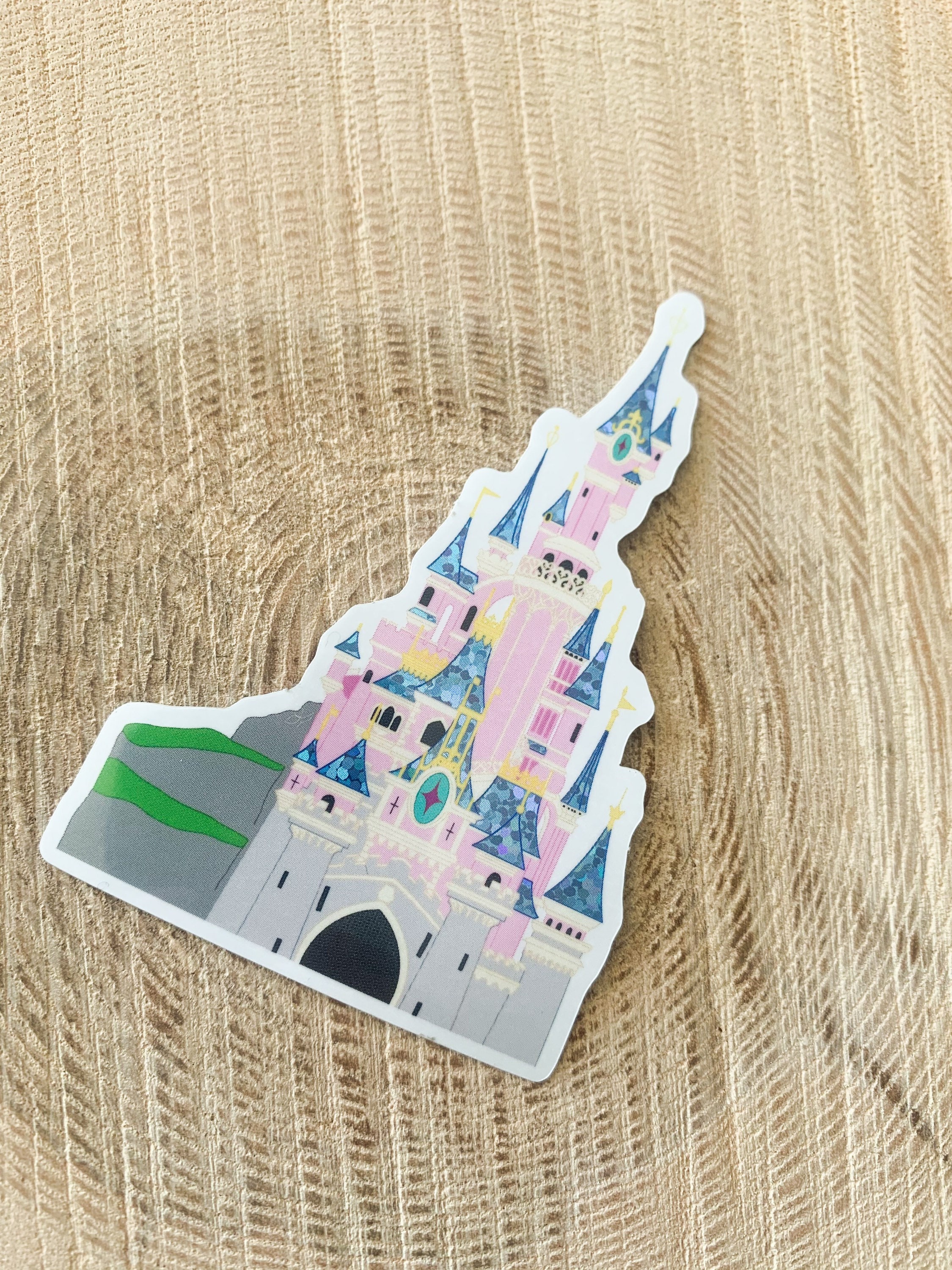 Disneyland Paris Castle Glitter Vinyl Sticker Waterproof | Etsy