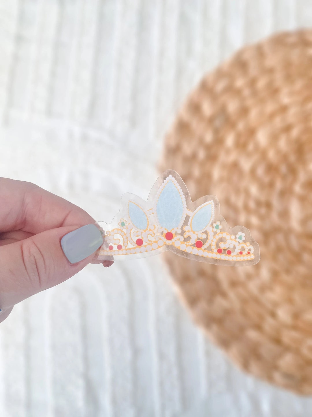 Rapunzel Tangled Crown Tiara Transparent Vinyl Waterproof Sticker ...
