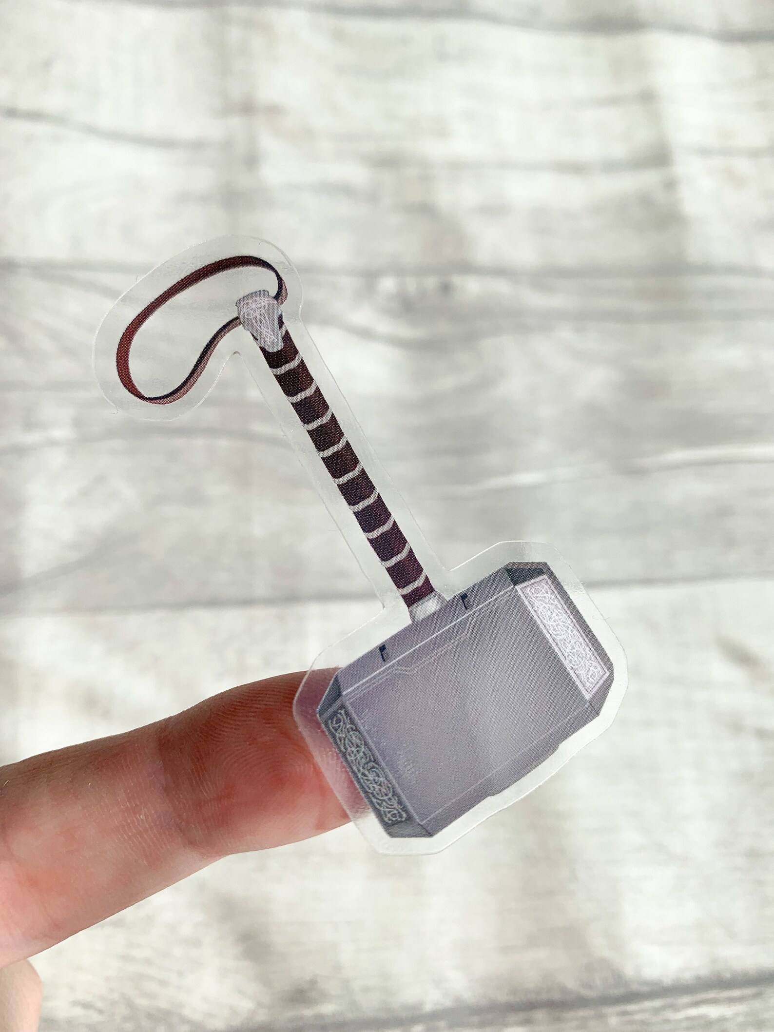 Transparent Thor Hammer Mjölnir Waterproof Sticker Laptop Sticker Car ...