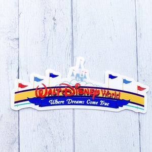 Waterproof Wdw Entrance Sticker Disneyworld Entrance Sign Sticker ...