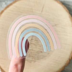 Transparent Pastel Rainbow Vinyl Waterproof Sticker Laptop Sticker Car ...