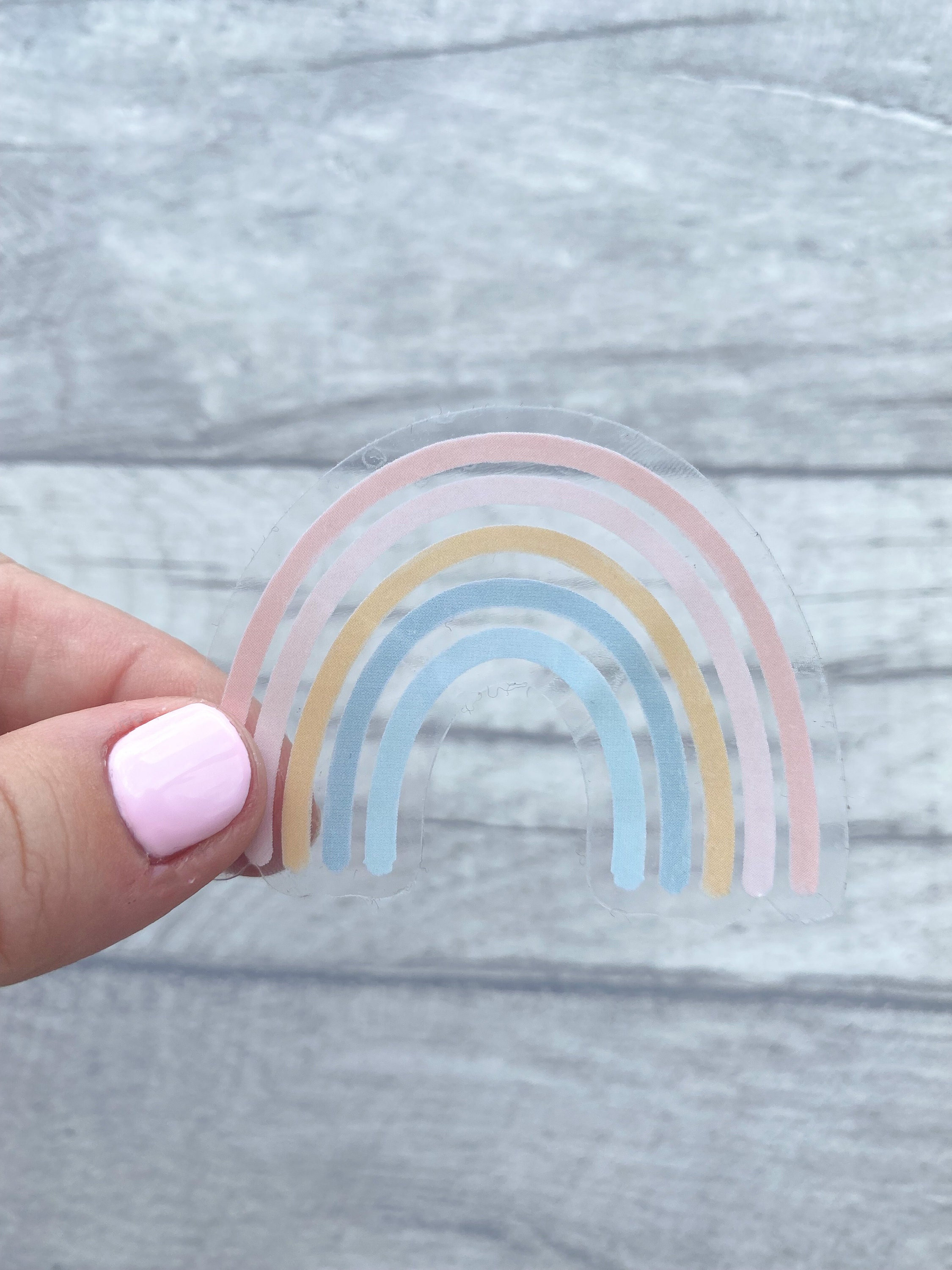 Transparent Pastel Rainbow Vinyl Waterproof Sticker Laptop Sticker Car ...