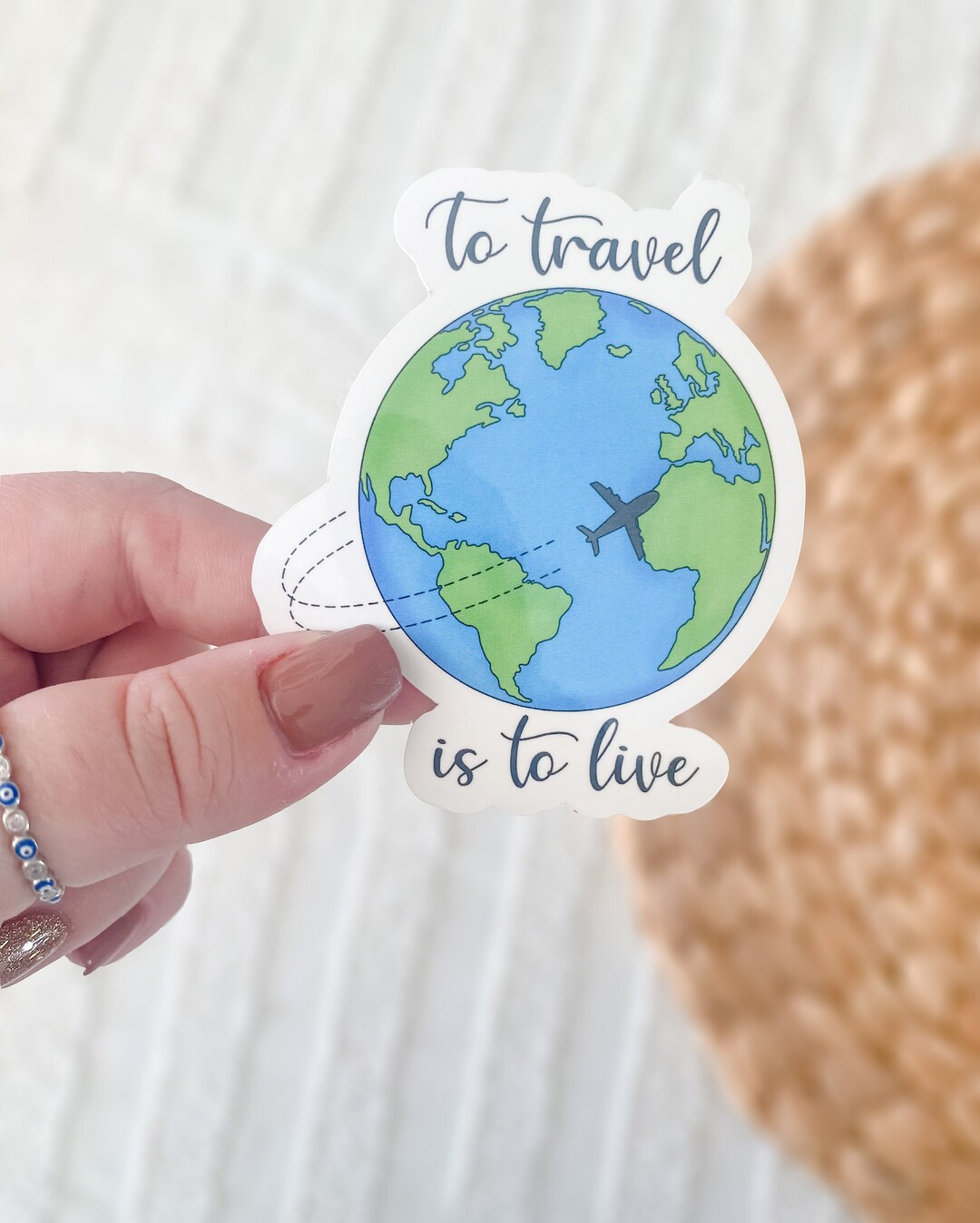Travel Sticker to Travel is to Live Vinyl Waterproof Sticker - Etsy