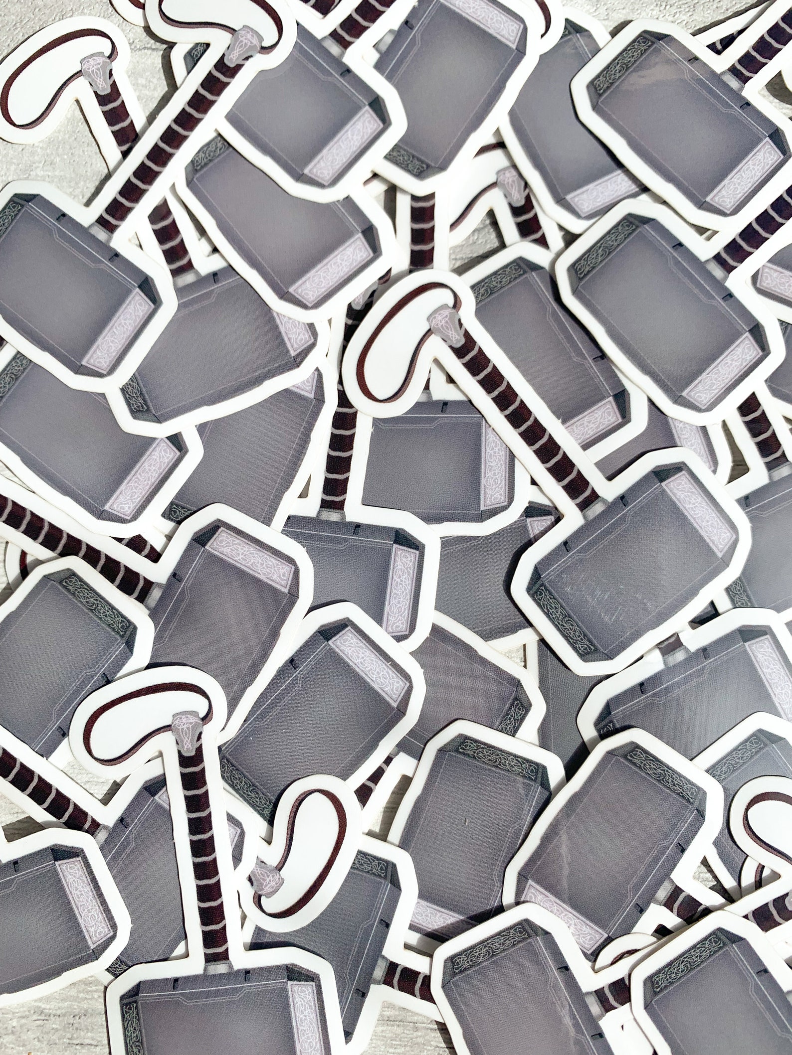 Transparent Thor Hammer Mjölnir Waterproof Sticker Laptop Sticker Car ...