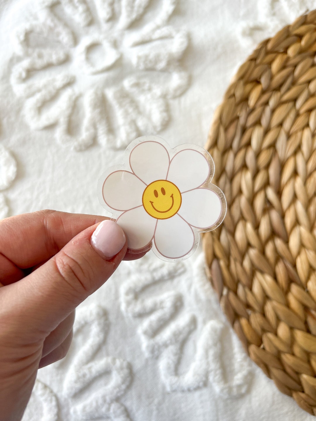 Daisy Smile Happy Face Vinyl Waterproof Sticker Laptop Sticker Bottle ...